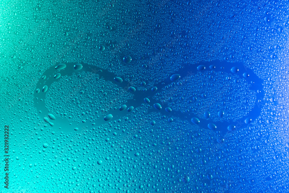 infinity symbol in neon light background drops trend 2020 color Lush ...