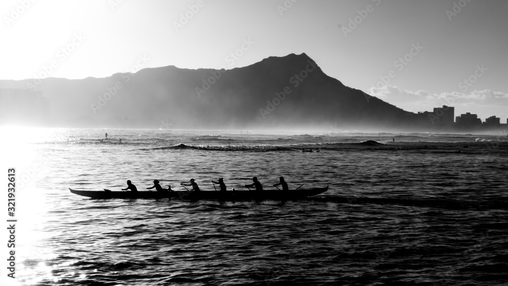 Outrigger Canoe Silhouette
