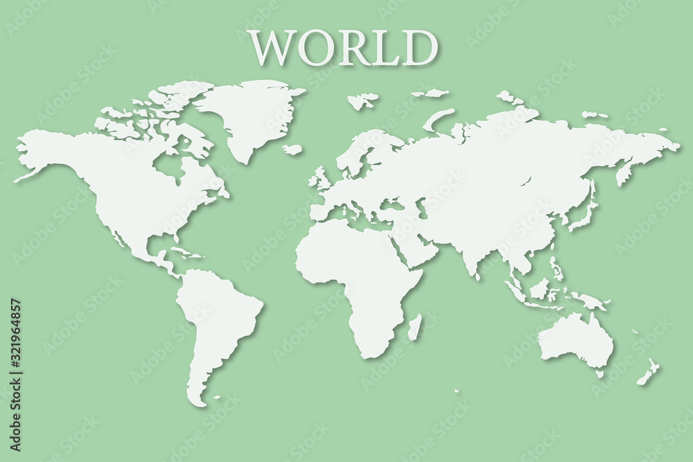 world map earth realistic design isolated vector Stock Vector | Adobe Stock