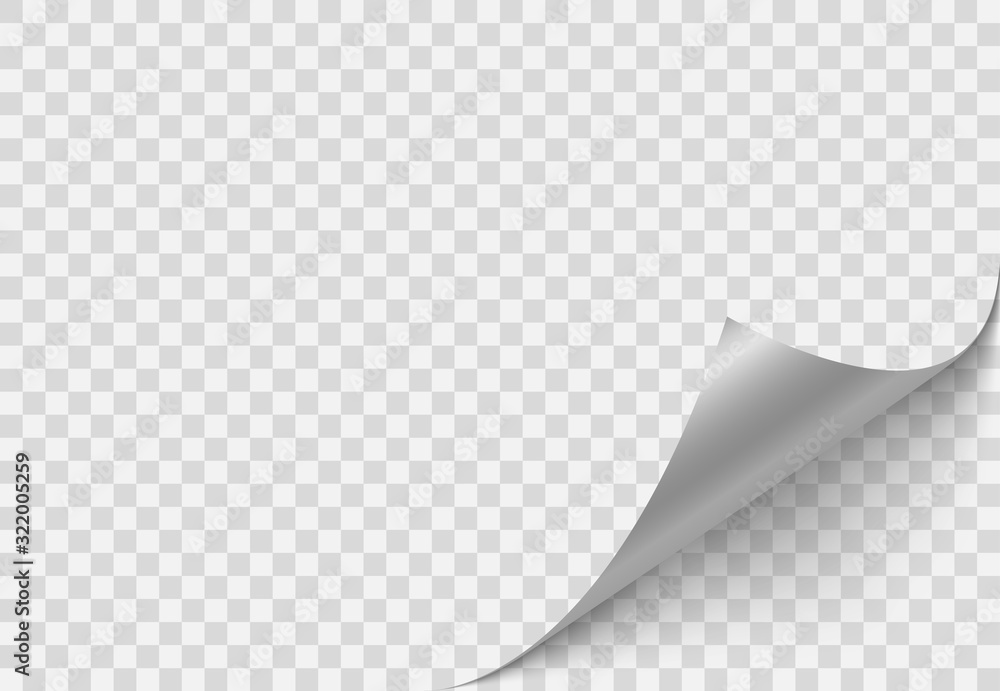 Curved page corner. Stock Vector | Adobe Stock