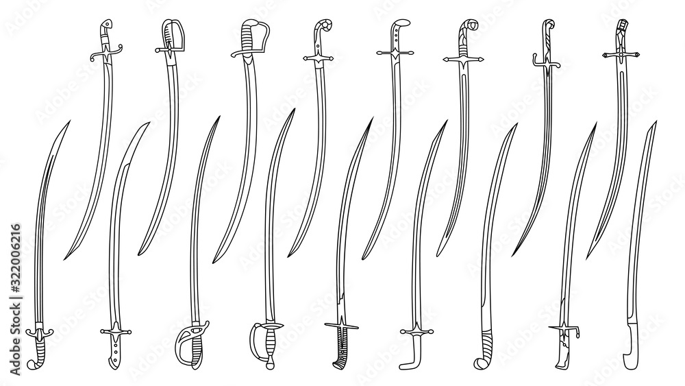 Sabre Sword Drawing BLACK POLYPROPYLENE SABER SWORD 35.4" Martial