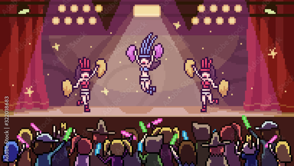 vector pixel art dance concert Stock Vector | Adobe Stock