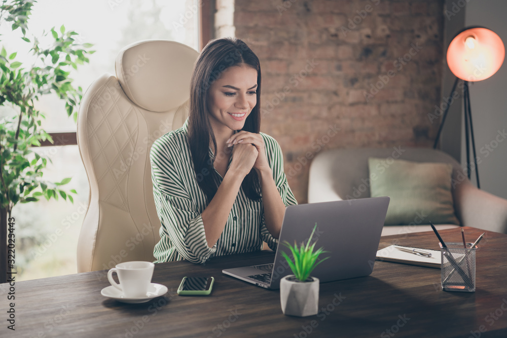 Portrait of her she nice attractive cheerful confident lady specialist ...
