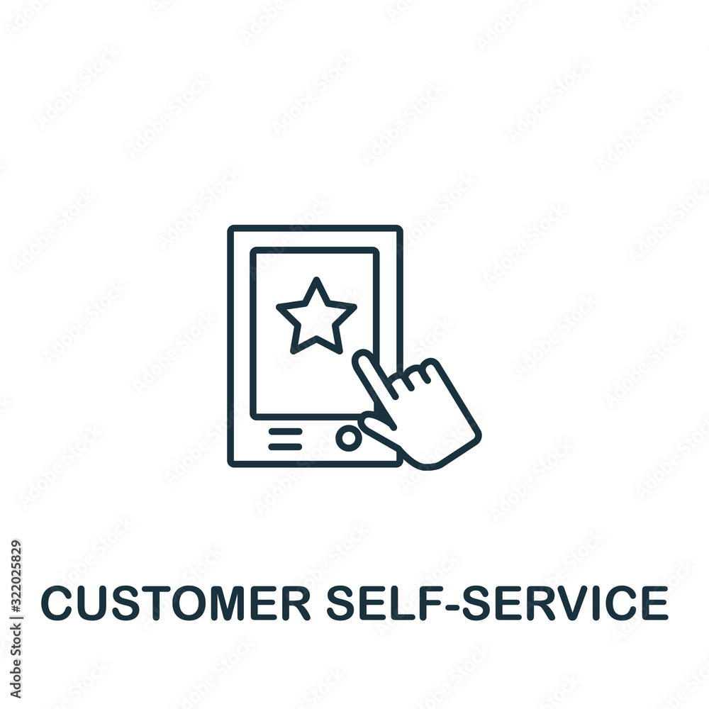 Customer Self-Service icon from customer service collection. Simple ...