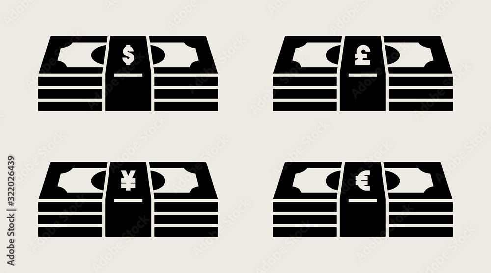 Money Stack Silhouette