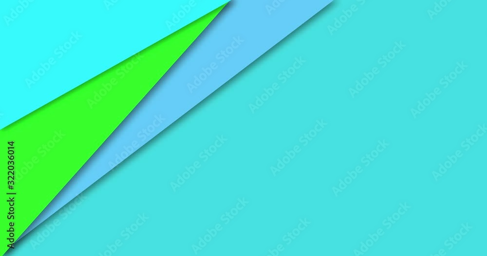 Flat paper design with bright colors, animation of geometric layers for ...