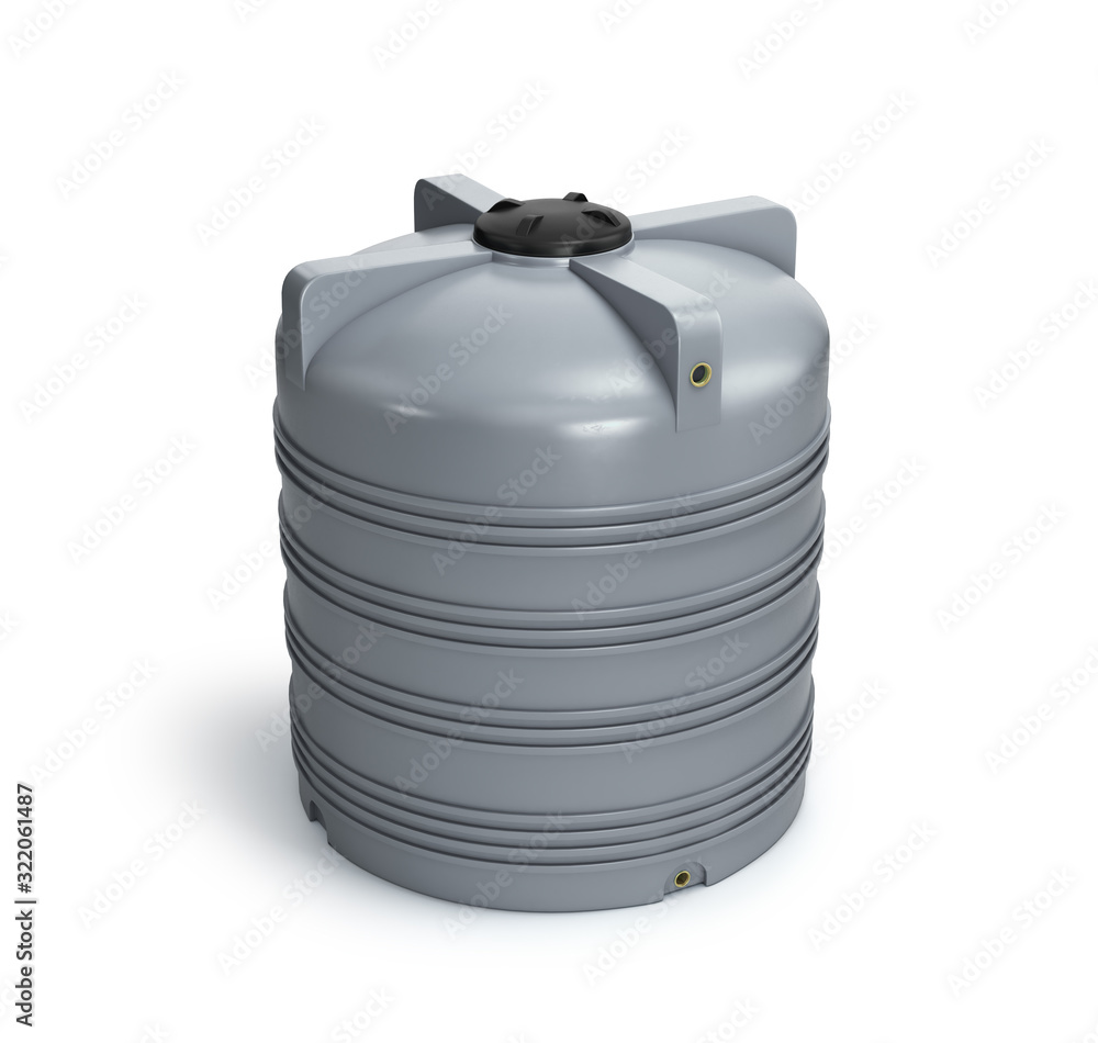 Cylindrical Water Tanks. 3d illustration Stock Illustration | Adobe Stock