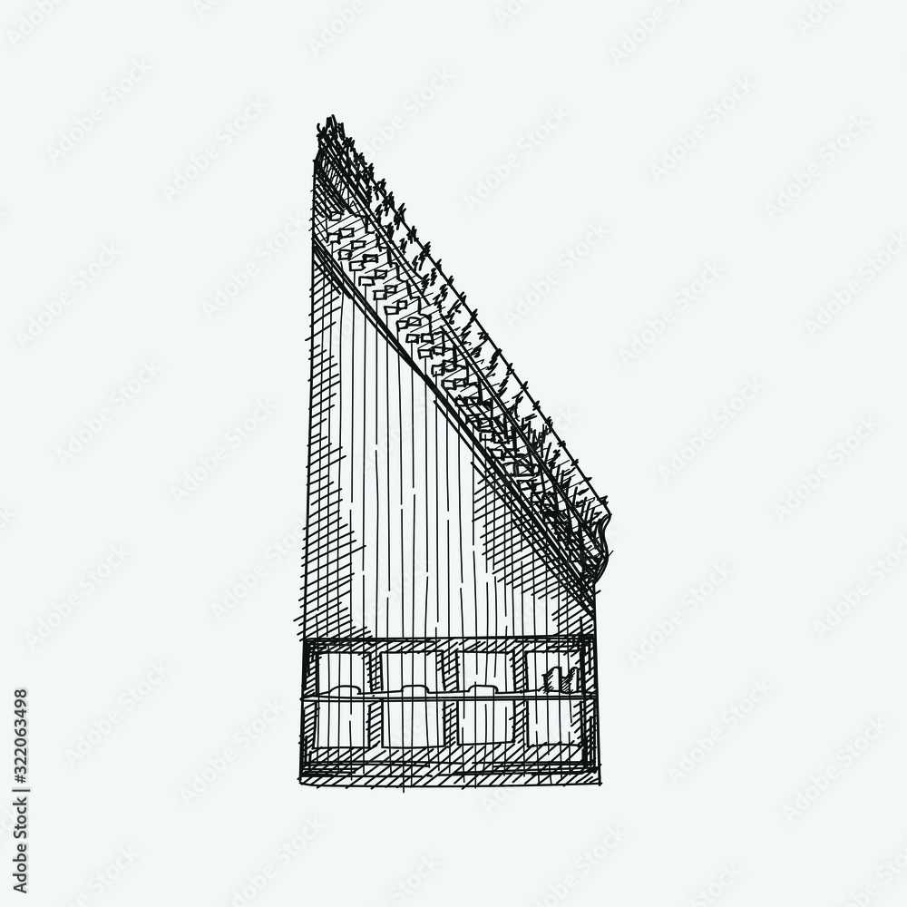 Hand-drawn sketch of National Azerbaijan Musical Instrument called ...