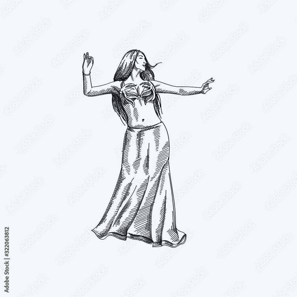 Belly Dancing Drawing