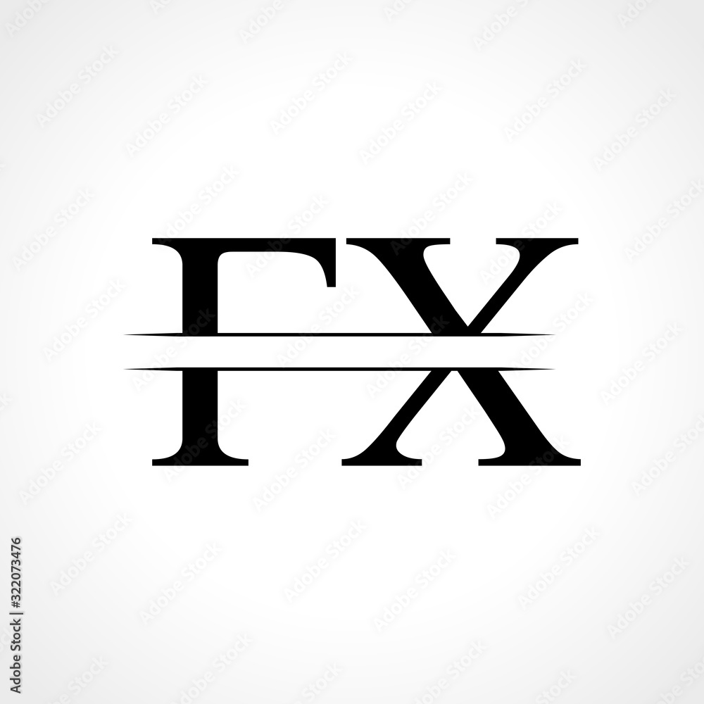 FX letter Type Logo Design vector Template. Abstract Letter FX logo ...