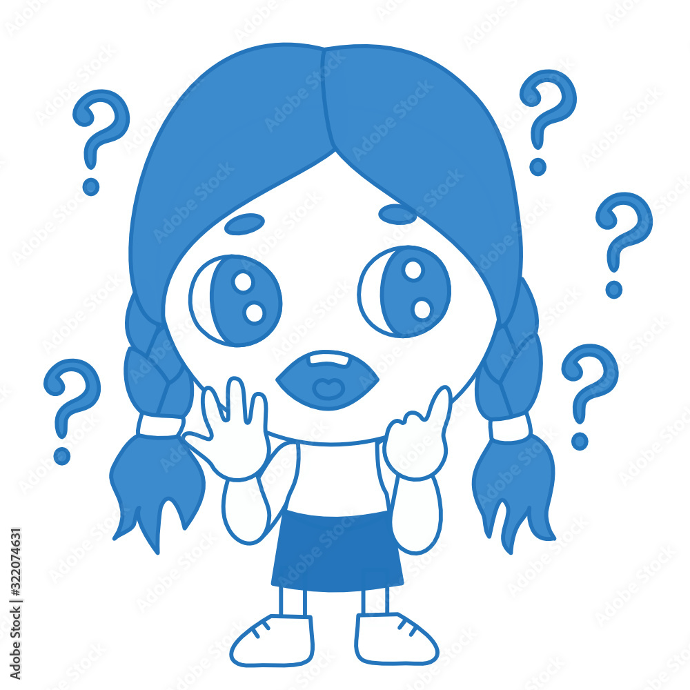 emoji with a girl who, with his whole appearance, shows that he cannot ...