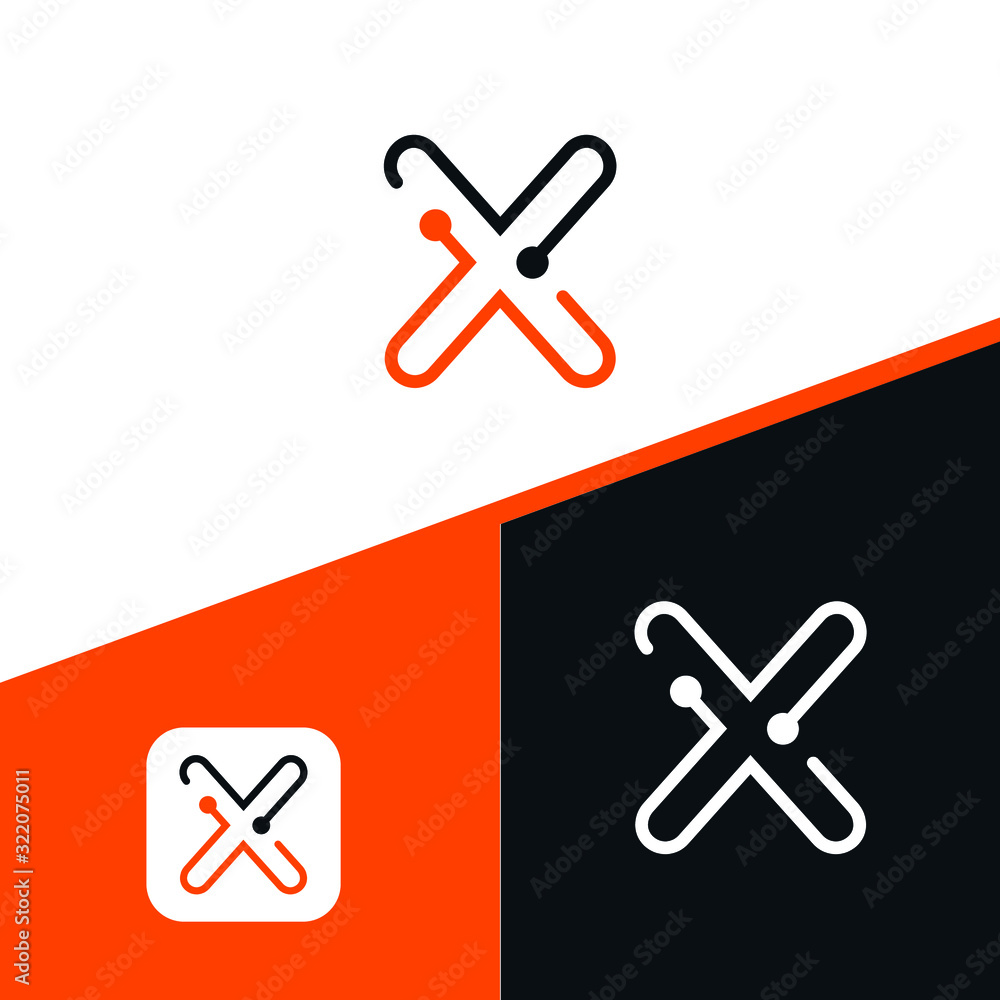 Letter X logo Design,Technology and digital dot connection logo vector ...