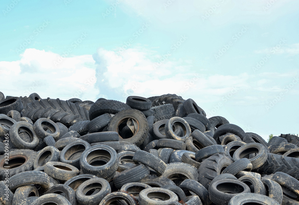 Industrial landfill for the processing of waste tires and rubber tyres ...