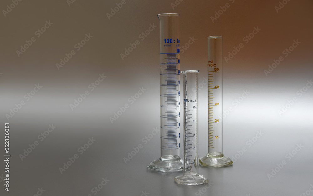 Graduated Cylinder stock images. Glass laboratory equipment. Laboratory ...