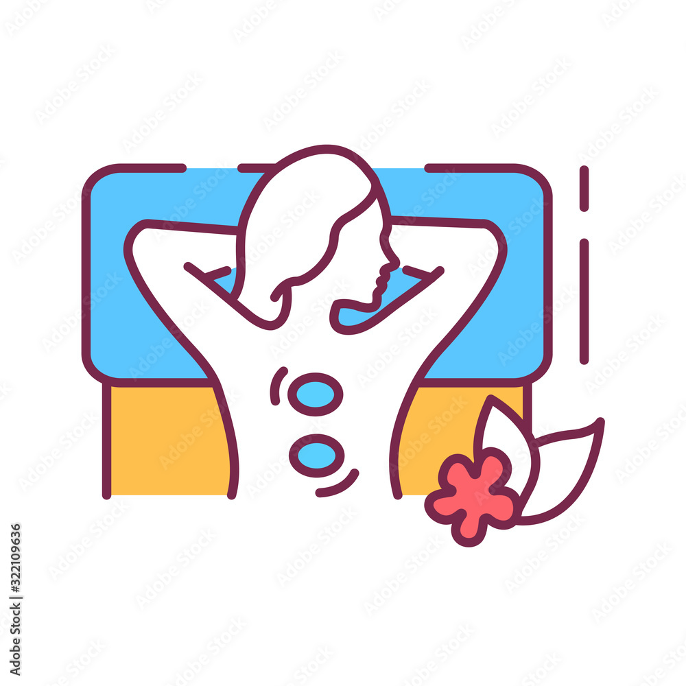 SPA body treatments color line icon. Cleanse, exfoliate, and hydrate ...