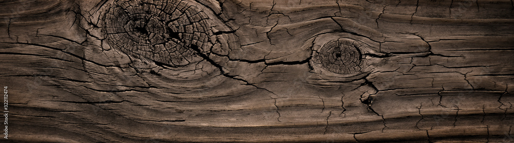 Rough splintered neutral reclaimed wood surface with aged boards lined ...