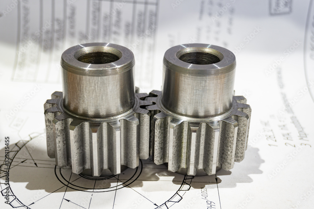 The gear after manufacturing on the gear cutter lies on the technical ...