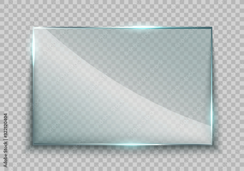Reflecting glass window texture. Gloss plexiglas rectangle 3d panel ...