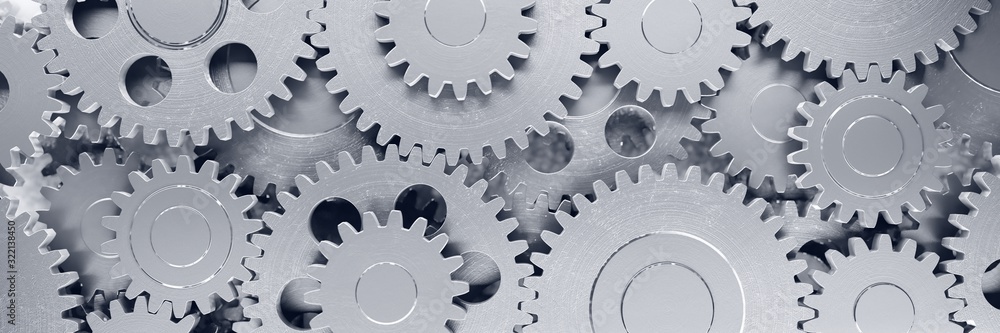 Cogwheel. Gear mechanism. Business cooperation concept. Multiple ...