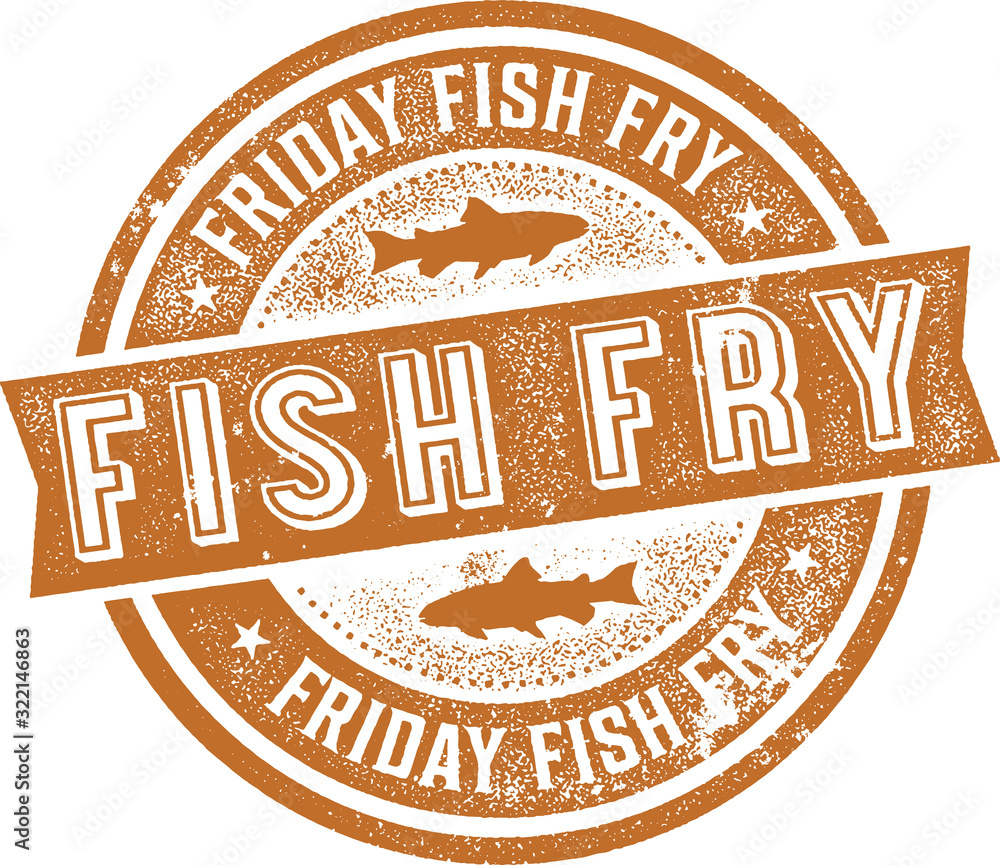 Friday Fish Fry Restaurant Menu Sign Stock Vector | Adobe Stock