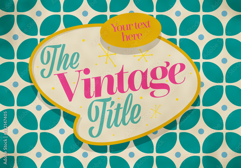 Vintage Style Title Banner Layout Stock Template | Adobe Stock