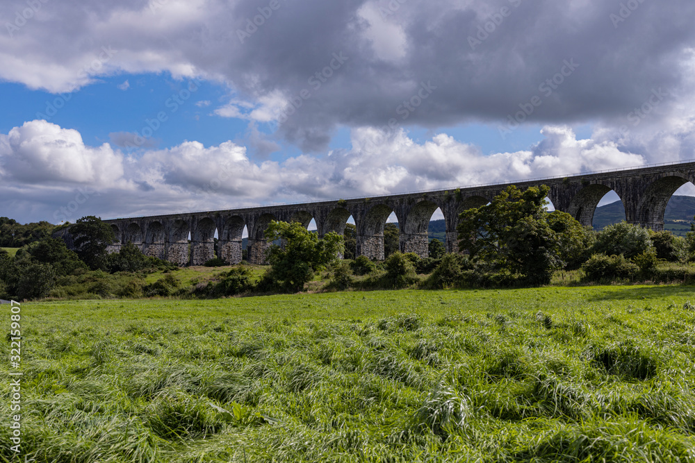 Craigmore Viaduct 18 arch stone railway bridge near Bessbrook in County ...