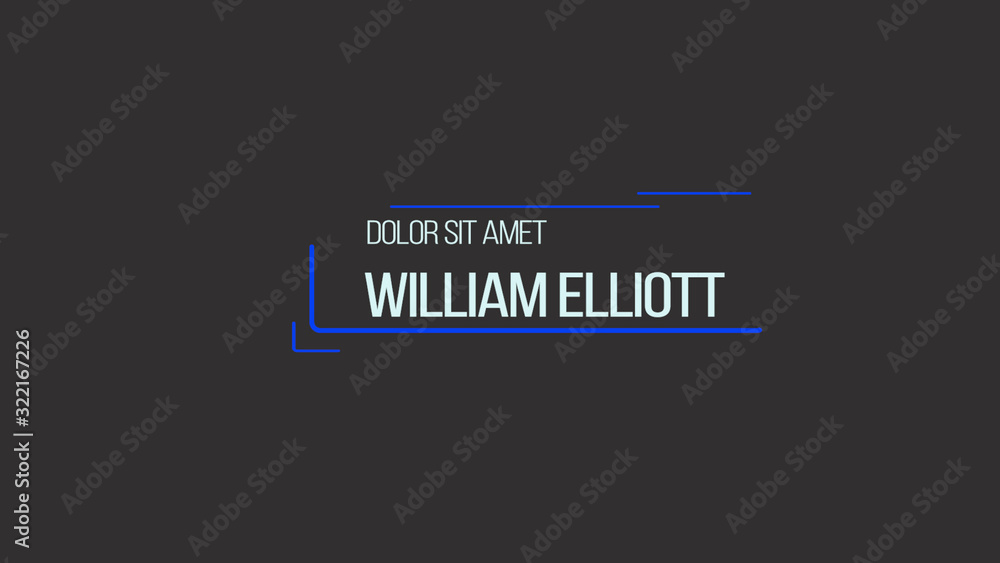 Modern Line Lower Thirds Stock Template | Adobe Stock