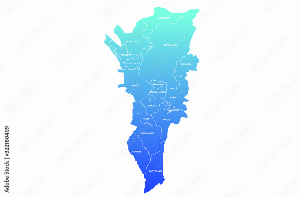 graphic vector map of manila. philippine map. south asia country. Stock ...