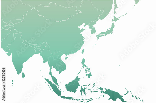asian countries map. graphic vector map of manila. philippine map ...
