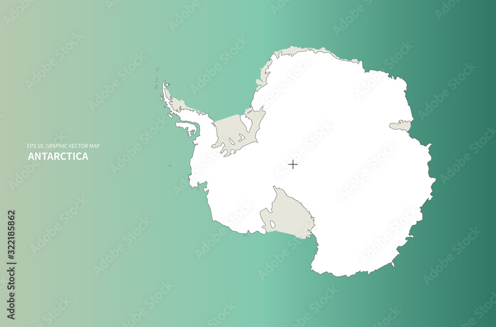 graphic vector map of antarctica. antarctica map. world map. Stock ...