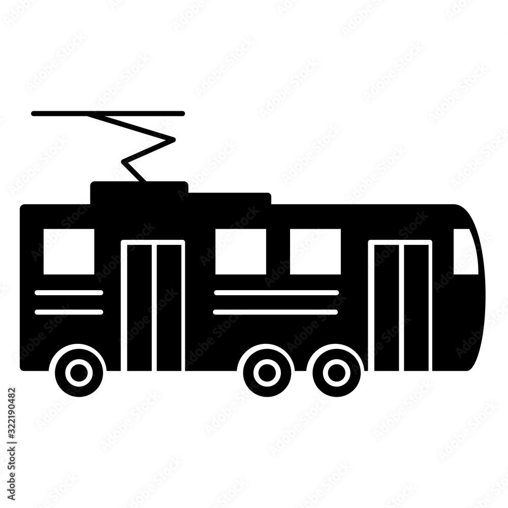 Tram icon. Simple vector of train transport icons for ui and ux ...