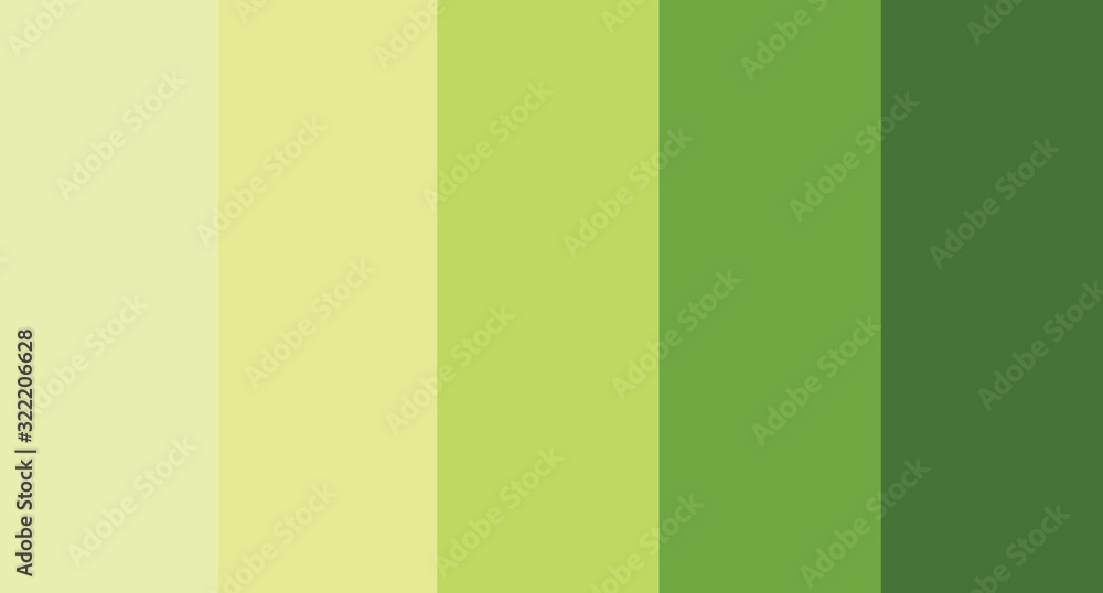 Green color palette vector illustration Stock Vector | Adobe Stock