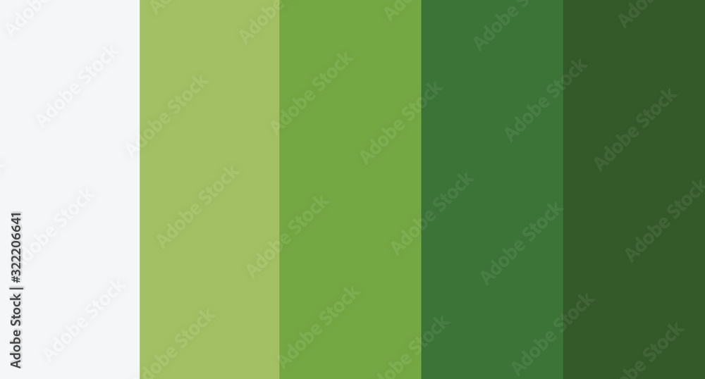 Green color palette vector illustration Stock Vector | Adobe Stock
