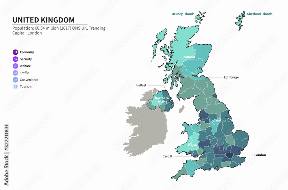 england map. graphic vector of united kingdom map. uk map. europe ...