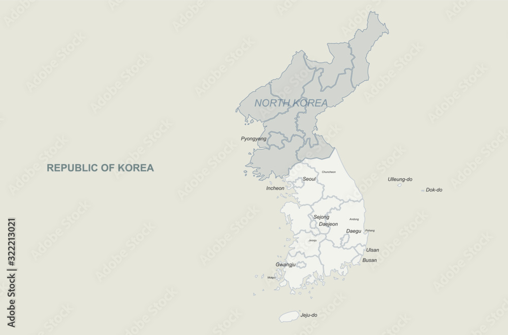 korea map. south korea vector map. simple infographic vector of korean ...