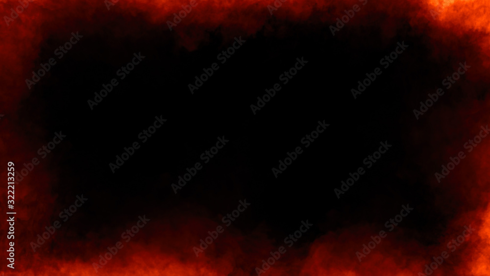 Frame of real fire flames burn motion smoke . Smoke border texture ...