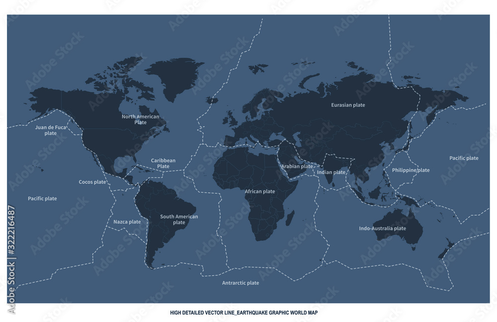 world map earthquake belt. earthquake continental infographic. world ...