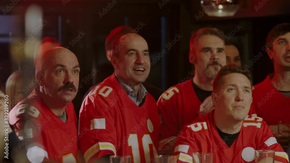 MED Model released, American football fans wearing generic red uniform ...
