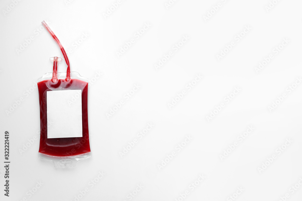 Blood pack for transfusion on white background Stock Photo | Adobe Stock