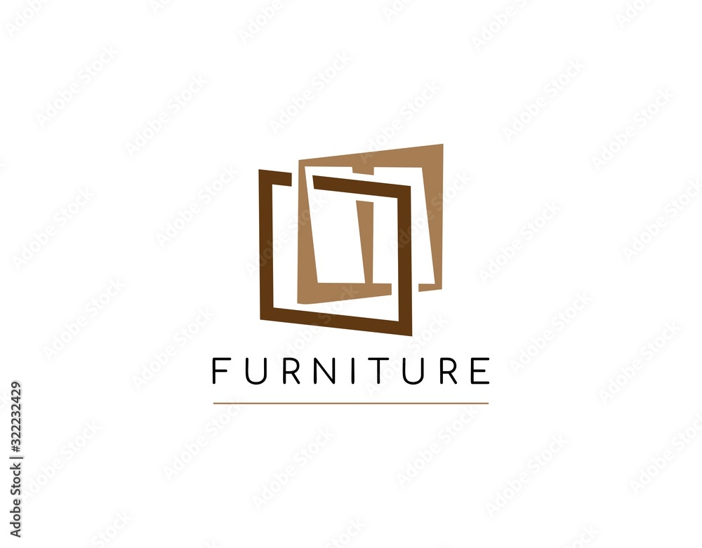Abstract Furniture Logo with Modern Concept. This logo is ideal for an ...