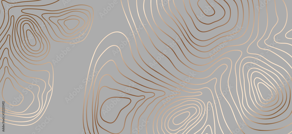 Luxury gold abstract topographic map background with golden lines ...