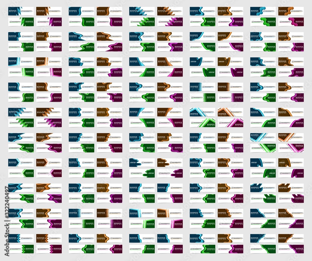 Big set vector banners design. Collection of web banner template ...