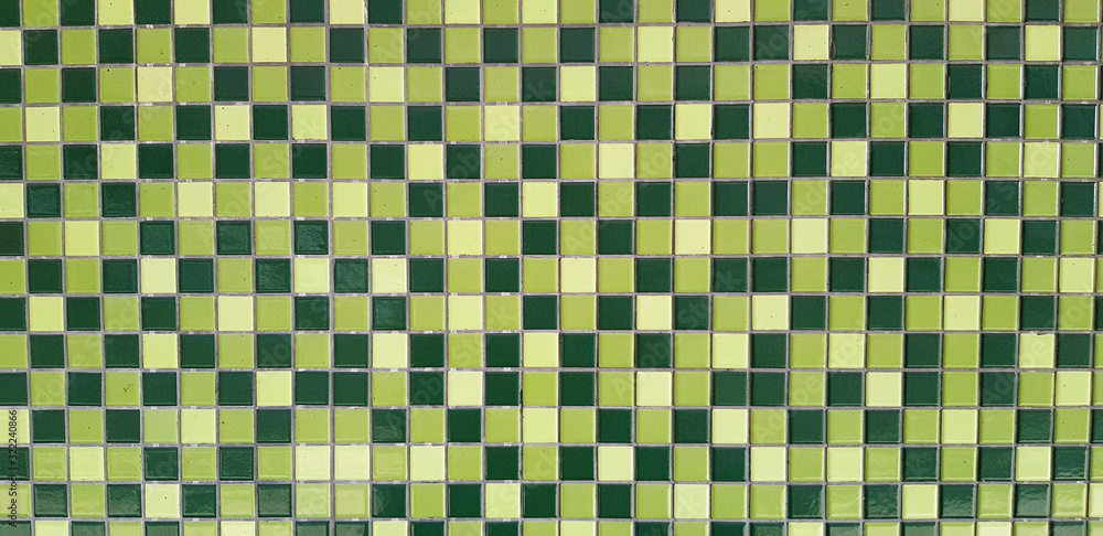 Beautiful pattern of green tile for background. Art geometric shape for ...