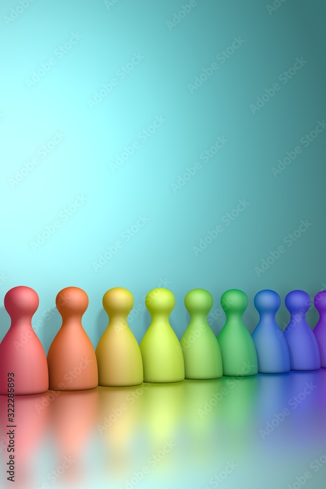 Group of versatile team players. Integration concept. Teamwork ...