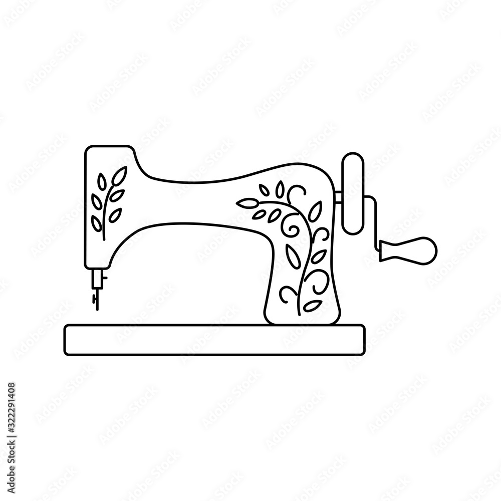 Vintage Sewing Machine Vector