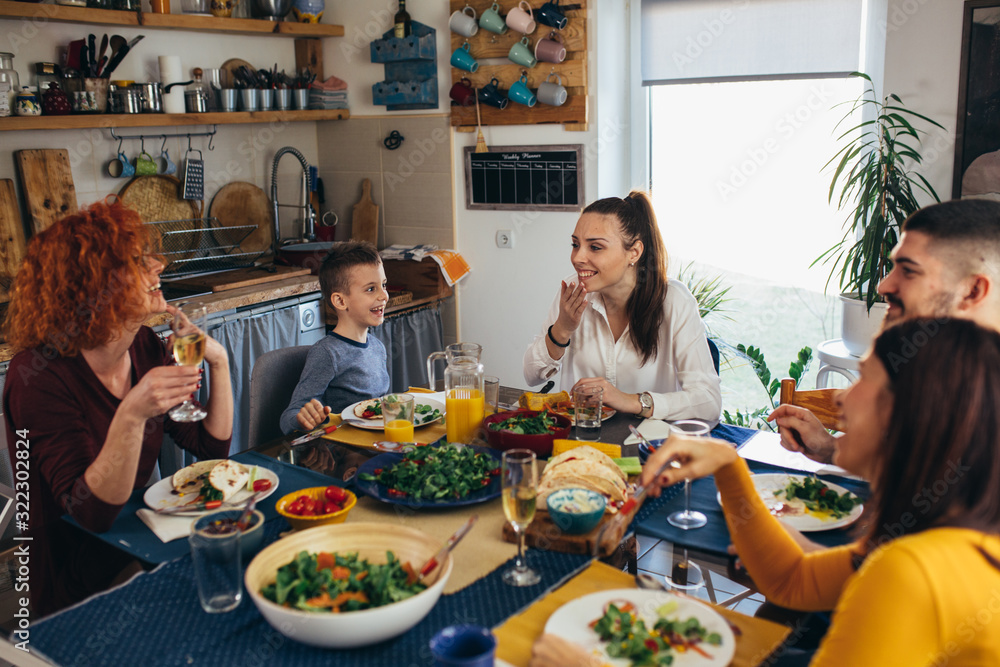 Family Dinner At Home