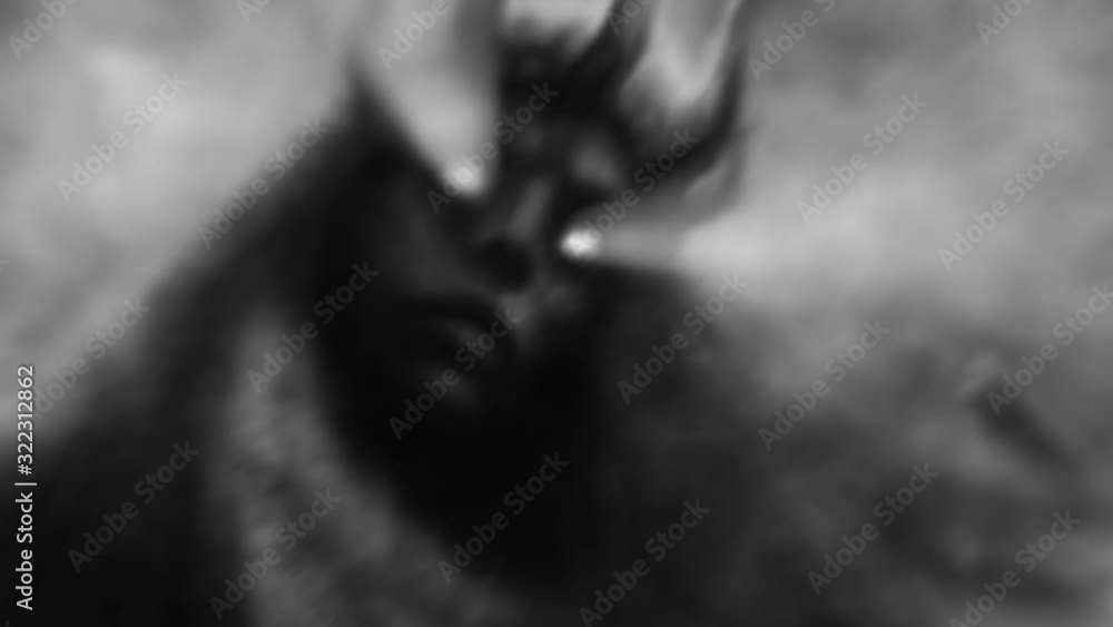 Vídeo do Stock: Dark goddess and prayer who fell on her knees in front ...