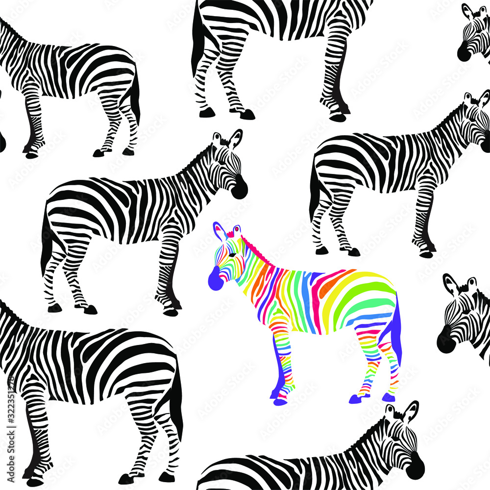 Rainbow Zebra Backgrounds