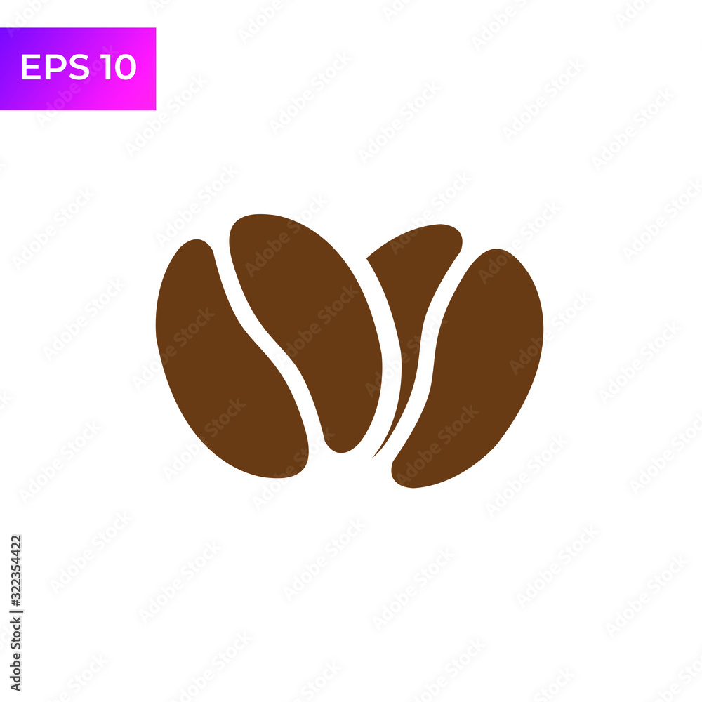 Coffee Bean icon template color editable. Caffeine icons. Coffee Beans ...