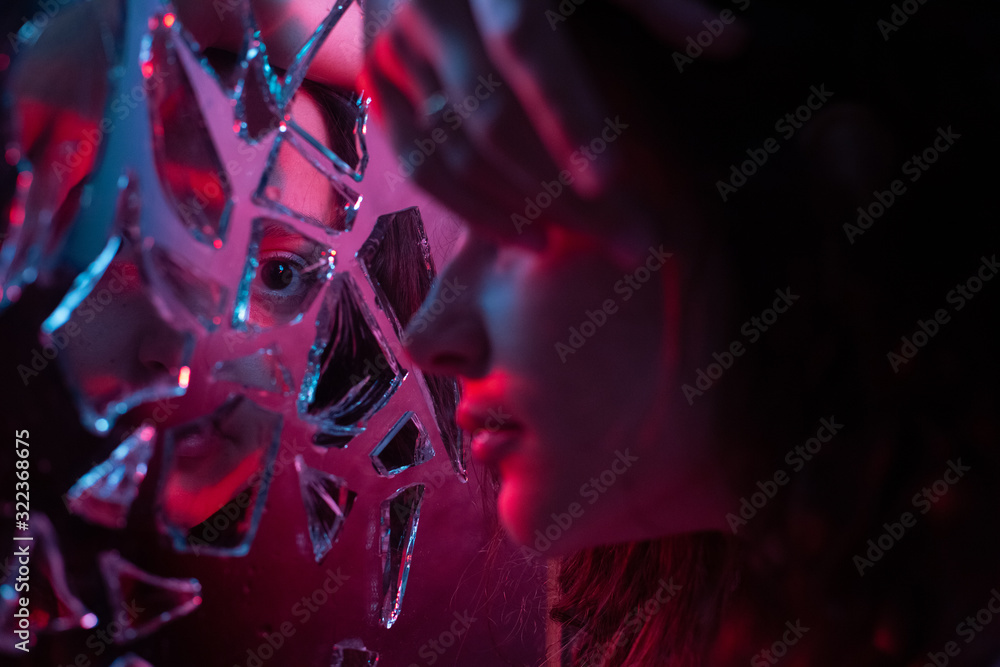 occult witchcraft broken mirror mystery astrology mirror Stock Photo ...